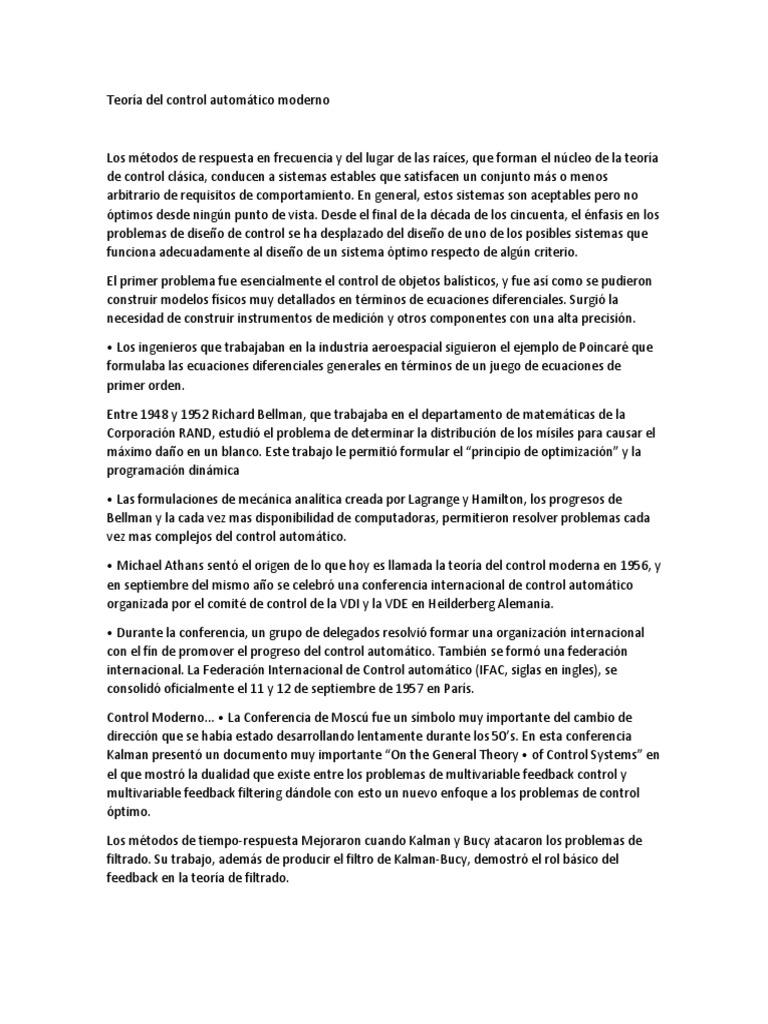 Teoría Del Control Automático Moderno | PDF | Ecuaciones | Ecuaciones ...