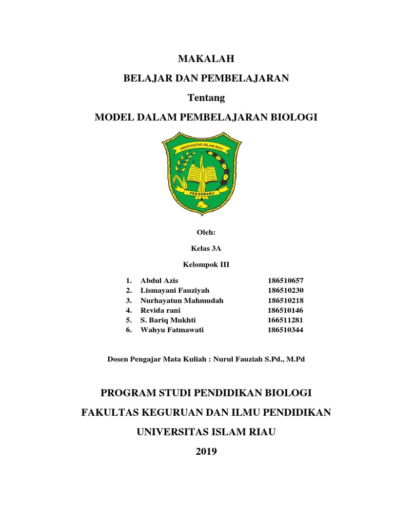 Model Pembelajaran Biologi Efektif | PDF