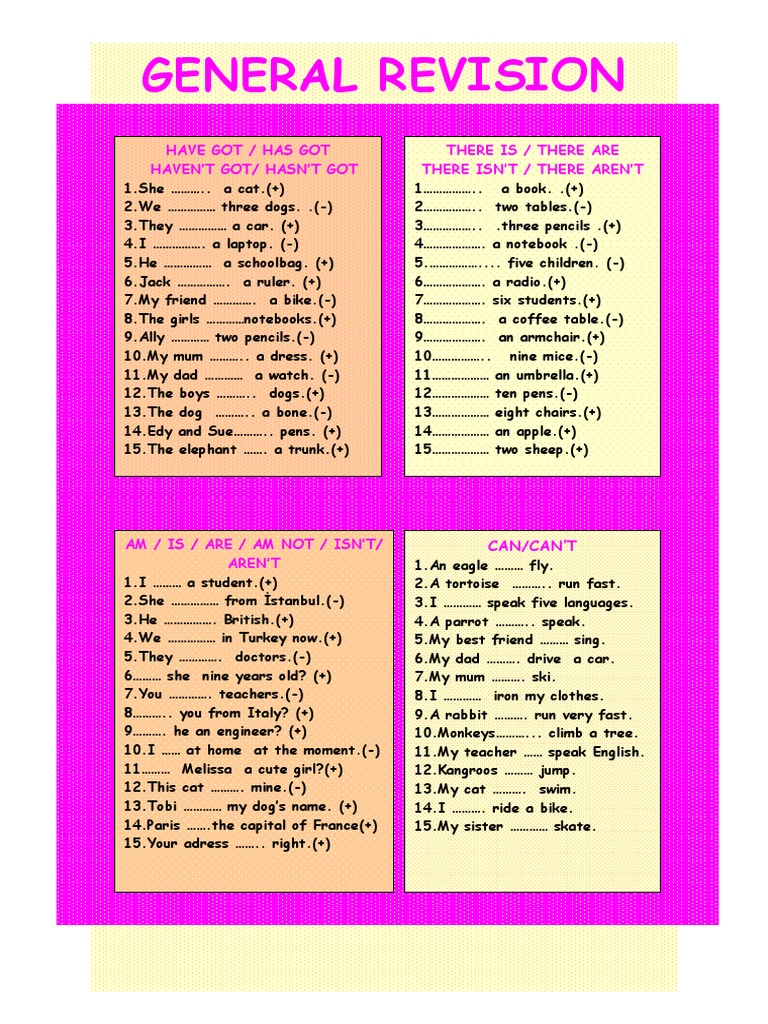 Have Gothas Got and There Is There Are | PDF | Teaching Methods & Materials