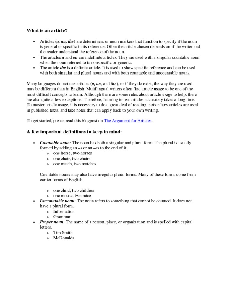 What Is An Article | PDF