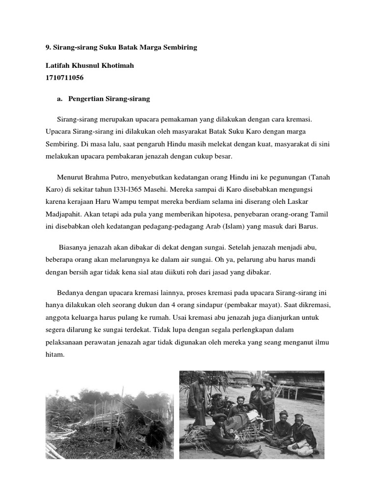 Sirang SIrang Suku Batak | PDF