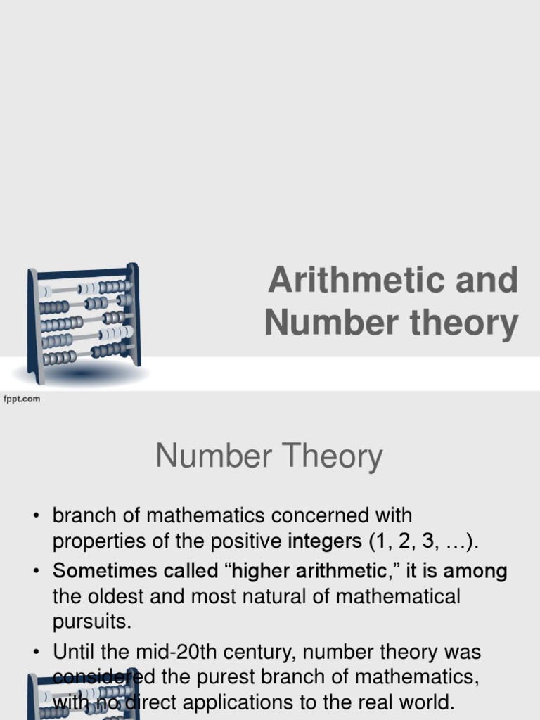 History and Applications of Number Theory | PDF | Number Theory | Numbers