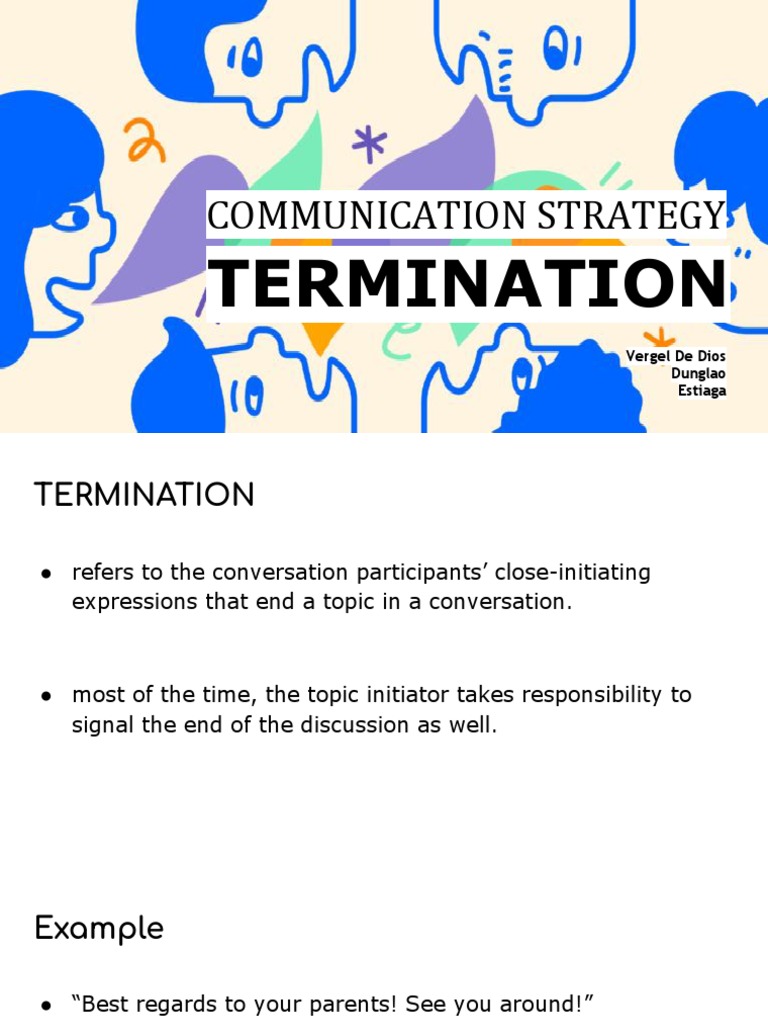 Communication Strategy: Termination | PDF