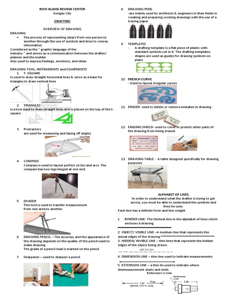 Drafting Handouts and Questions | Download Free PDF | Technical Drawing ...