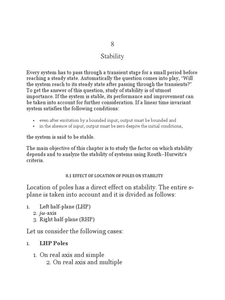 Stability Criterion | PDF | Stability Theory | Control Theory