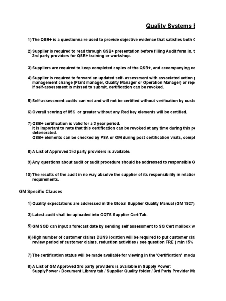 QSB Information | PDF | Business