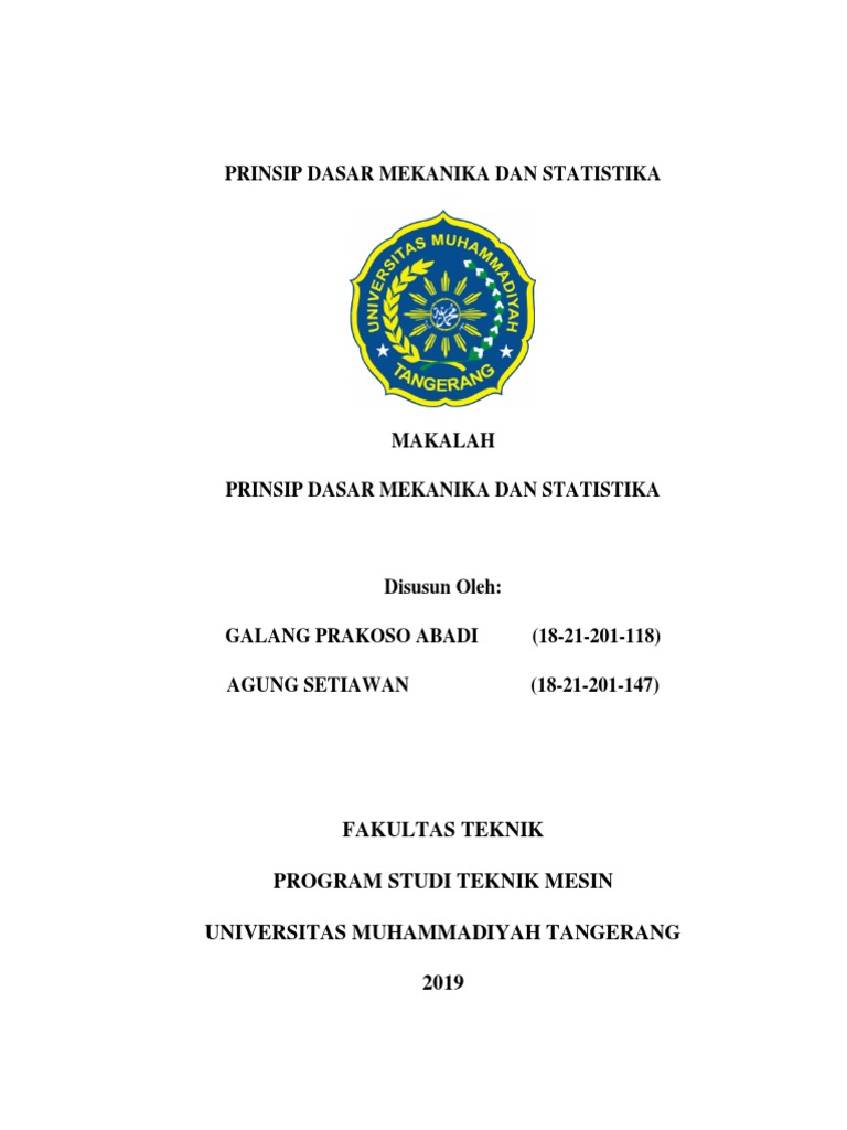 Prinsip Dasar Mekanika Dan Statistika-2 PDF | PDF