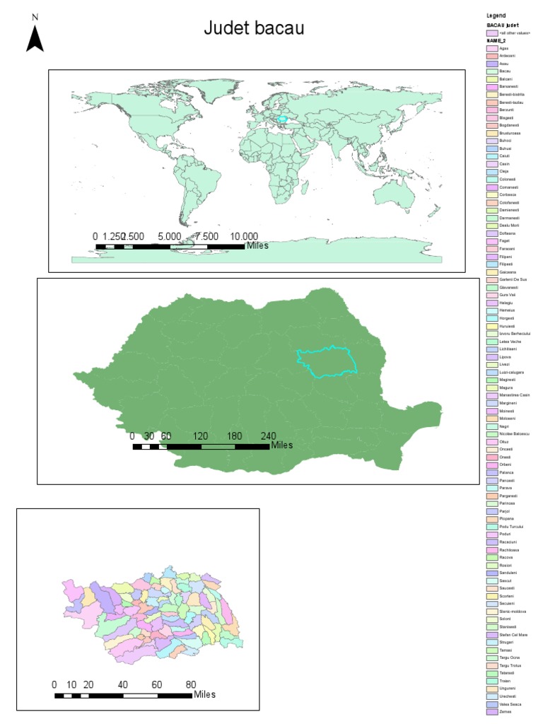 Judet Bacau: 0 2.500 5.000 7.500 10.000 1.250 Miles | PDF