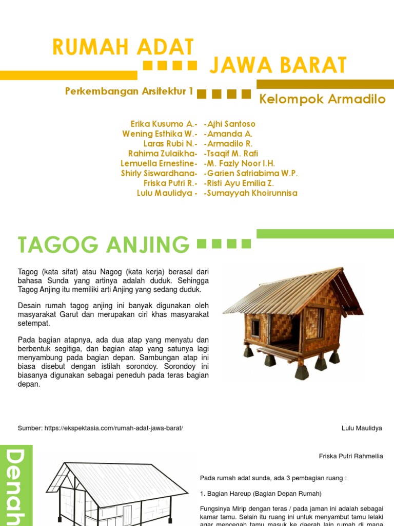 Rumah Adat Sunda: Tagog Anjing | PDF