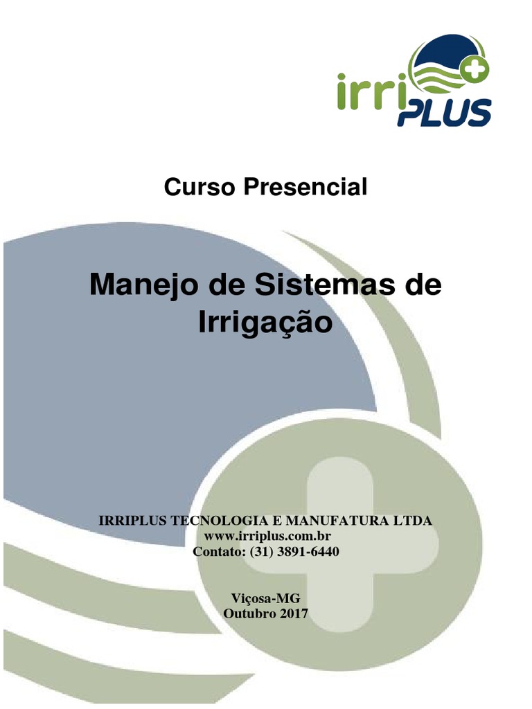 Curso de Manejo de Irrigação IRRIPLUS | PDF | Evapotranspiração | Irrigação