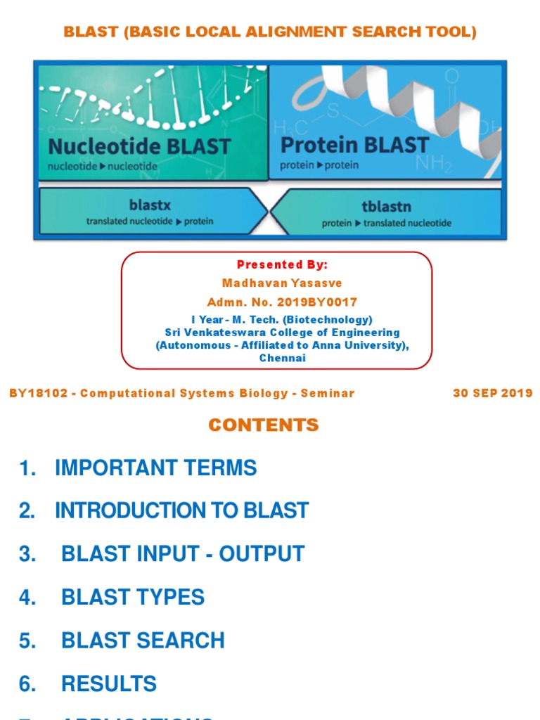 Blast (Basic Local Alignment Search Tool) | PDF | Sequence Alignment ...
