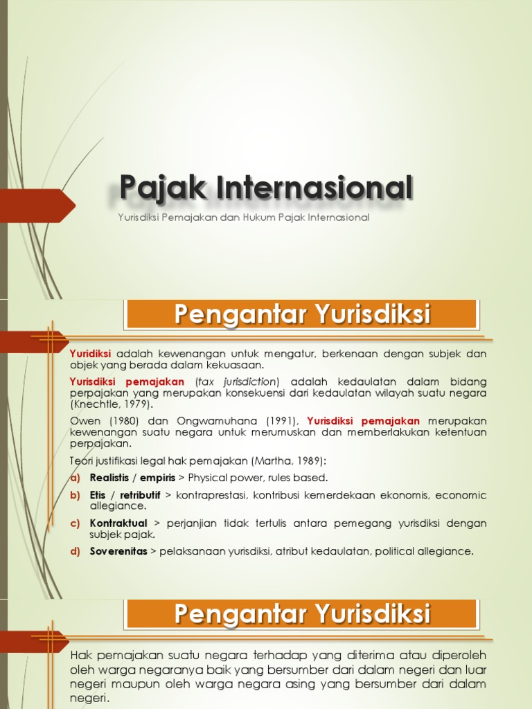 Yurisdiksi Pemajakan di Indonesia | PDF | Pengelolaan Keuangan & Uang