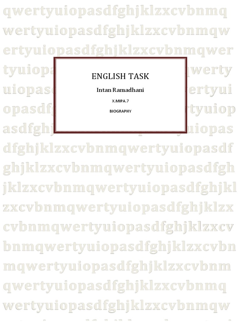 English Task: Intan Ramadhani | PDF | Indonesia