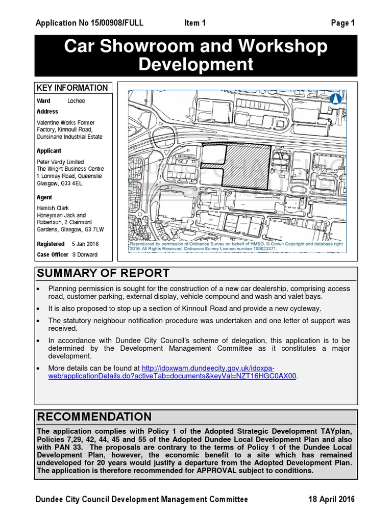 Car Showroom and Workshop Development: Summary of Report | PDF | Road ...