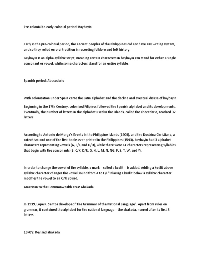 Pre Colonial To WPS Office | PDF | Alphabet | Languages Of Asia