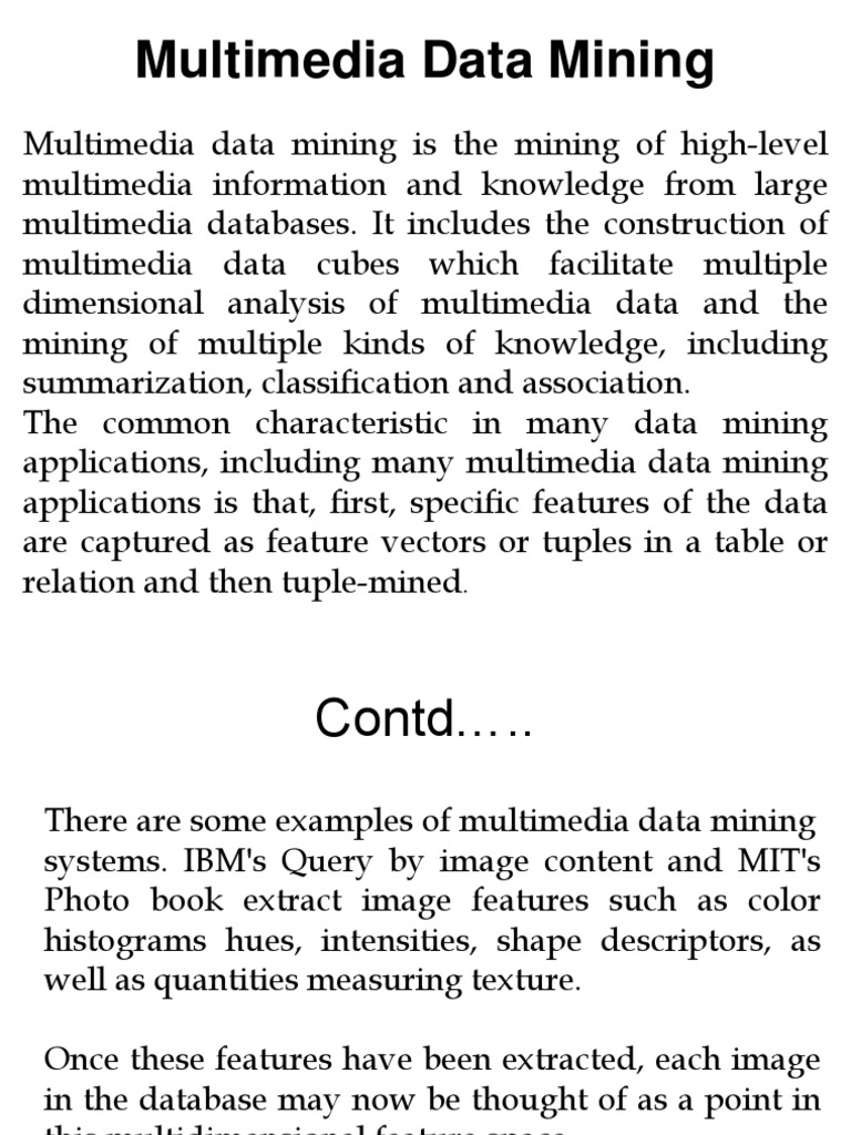 Multimedia Data Mining | PDF