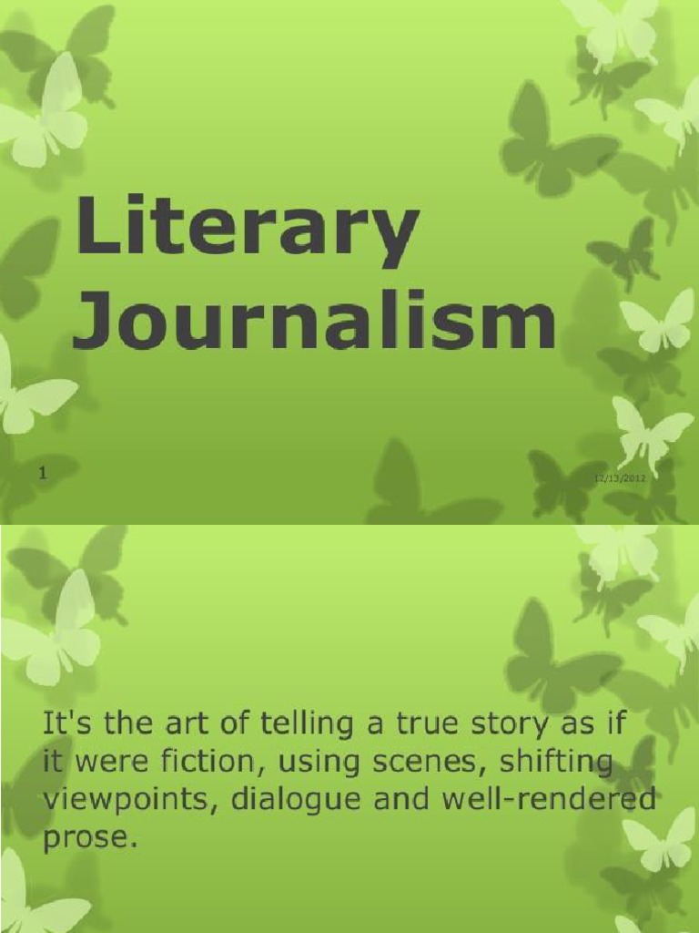 Literary Journalism | PDF | History | Classics