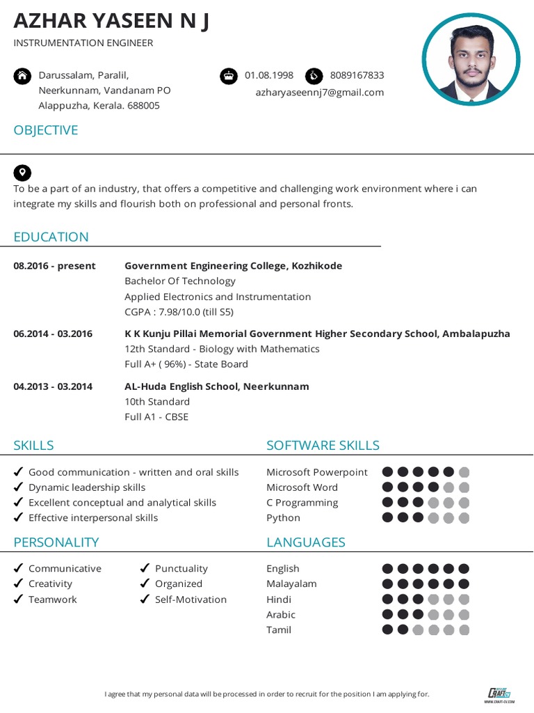Azhar - Yaseen N J - CV | PDF