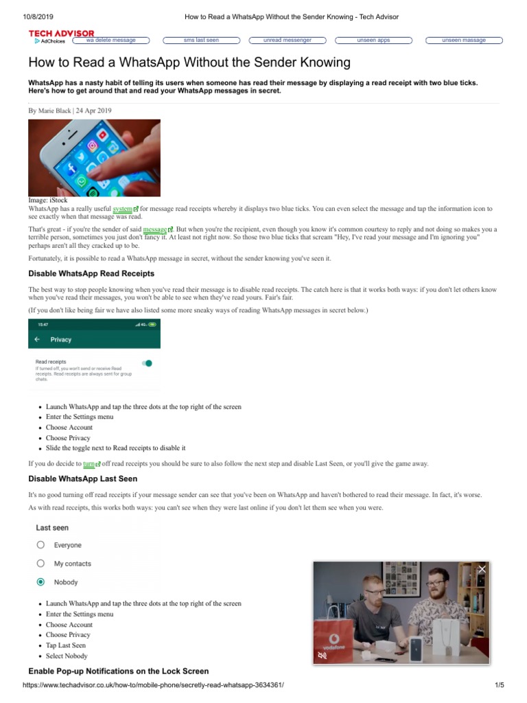 How To Read A Whatsapp Without The Sender Knowing System Message Pdf Android Operating