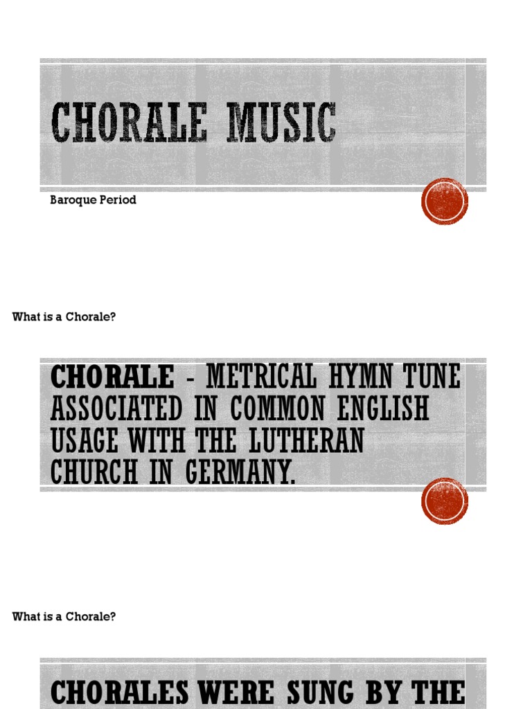 Chorale Music | PDF | Choir | Hymns