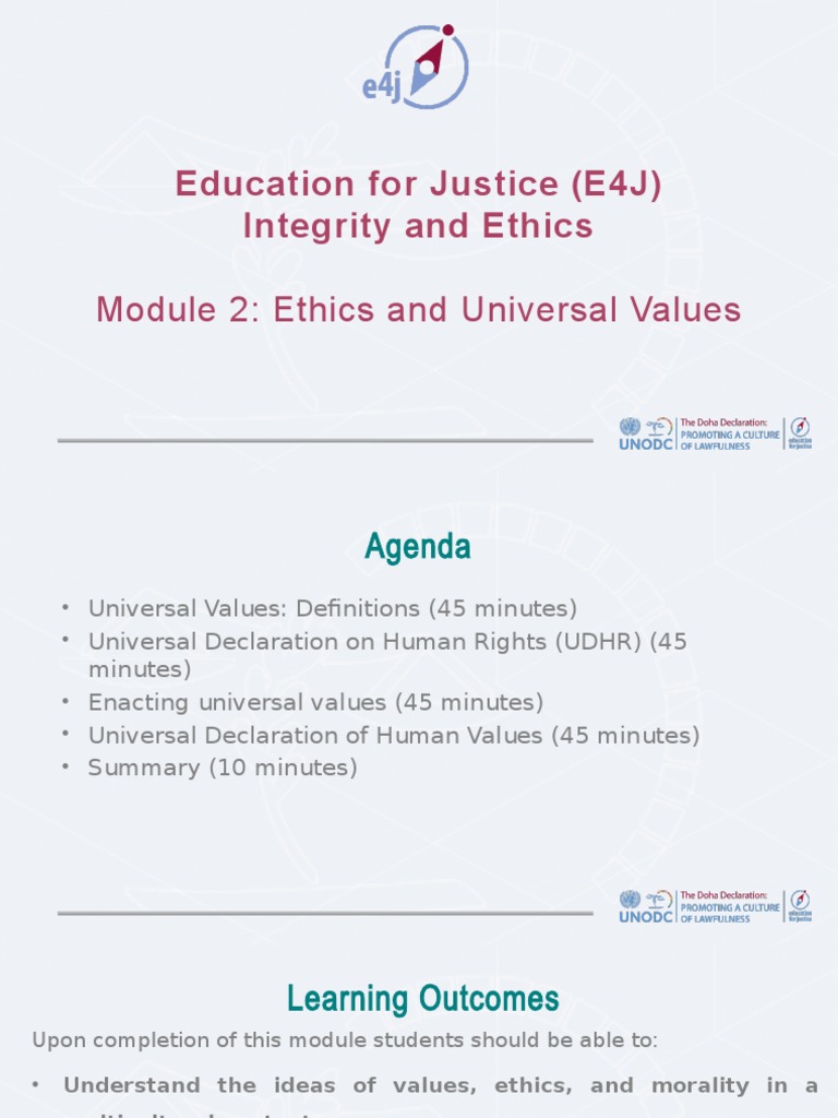 M2 Universal Values PPT 20181001 | PDF | Human Rights | Value (Ethics)