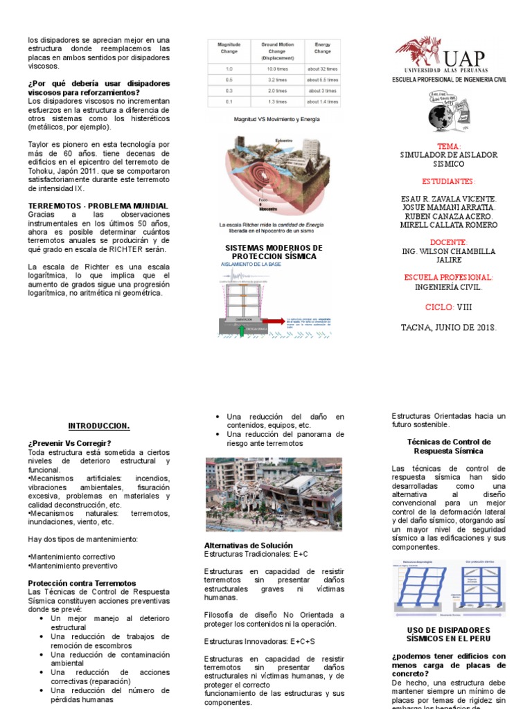 Triptico-Simulador Sismico | PDF | Temblores | Naturaleza