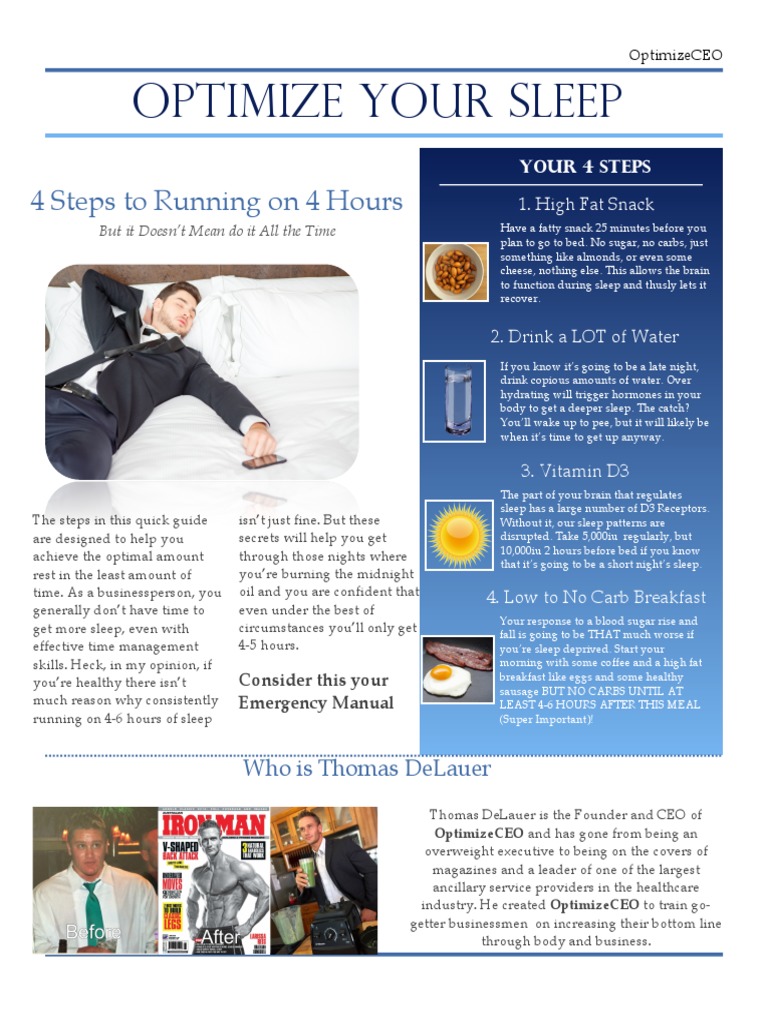 Optimize Your Sleep OptimizeCEO | PDF | Sleep | Determinants Of Health