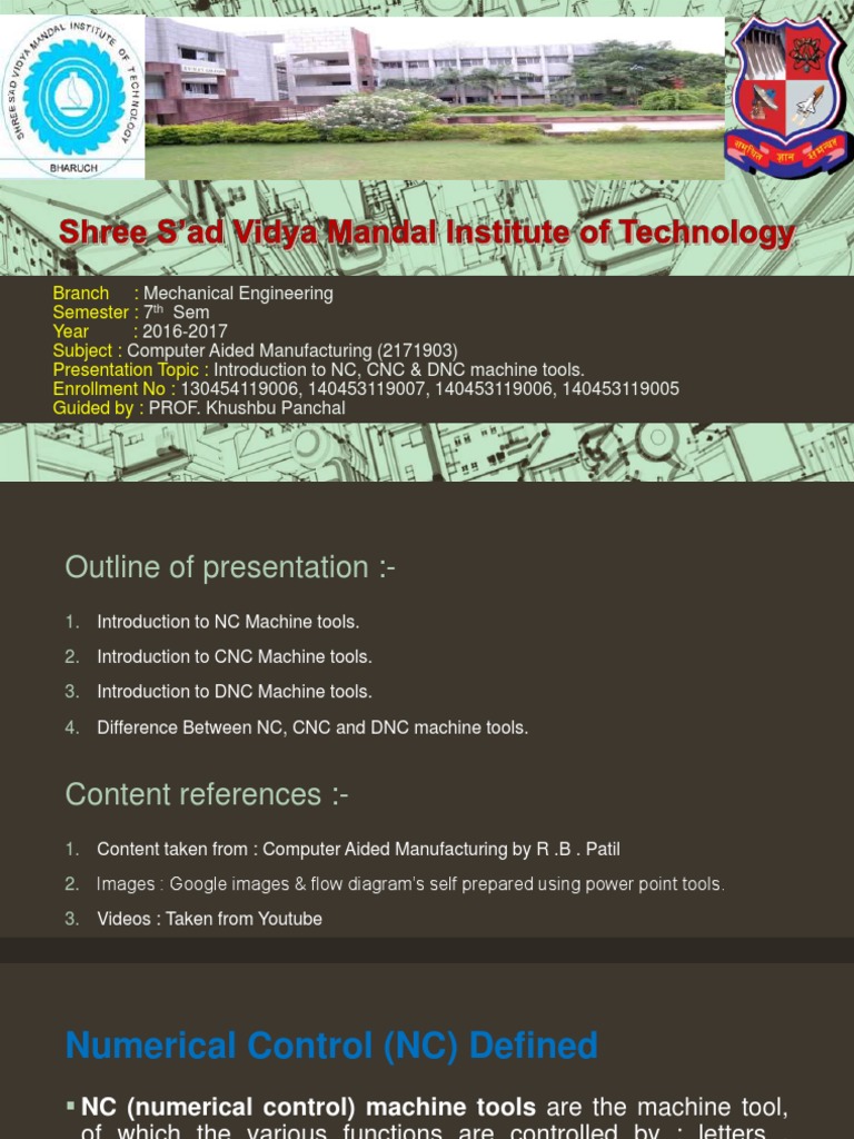 NC, CNC & DNC Machine Tools Overview | PDF | Numerical Control ...