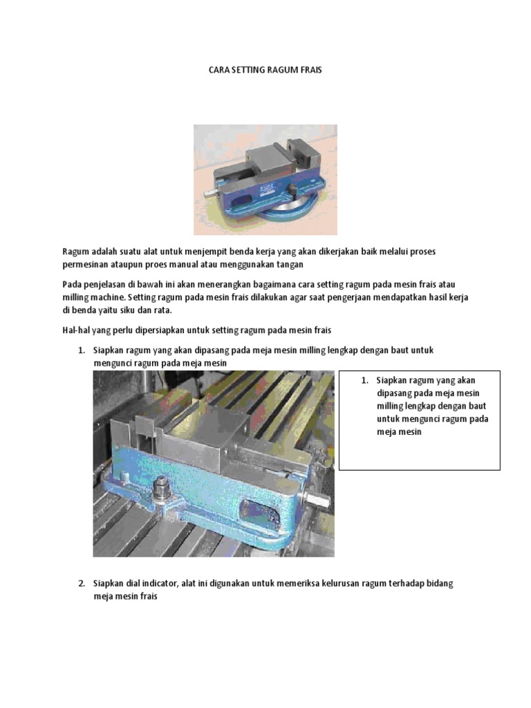 Cara Setting Ragum Frais | PDF