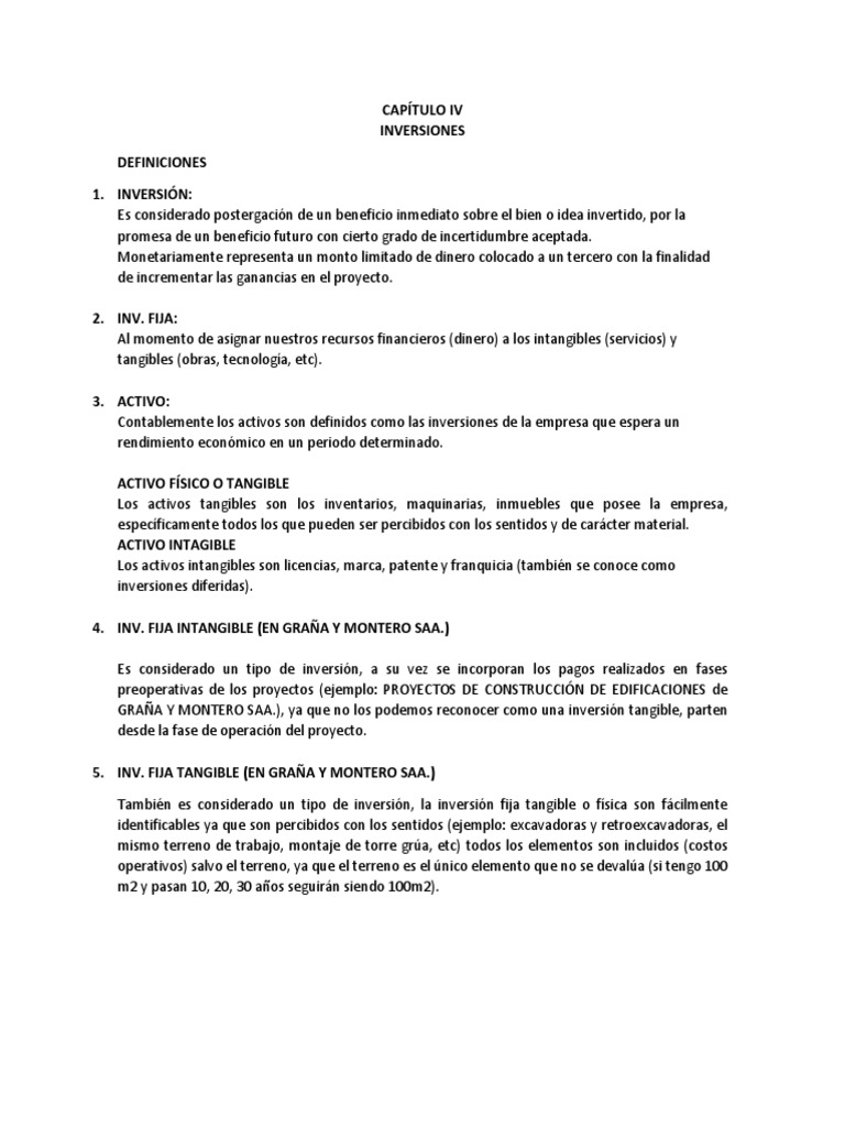 Inversiones Tangibles e Intangibles en UTEC | PDF | Activo intangible ...