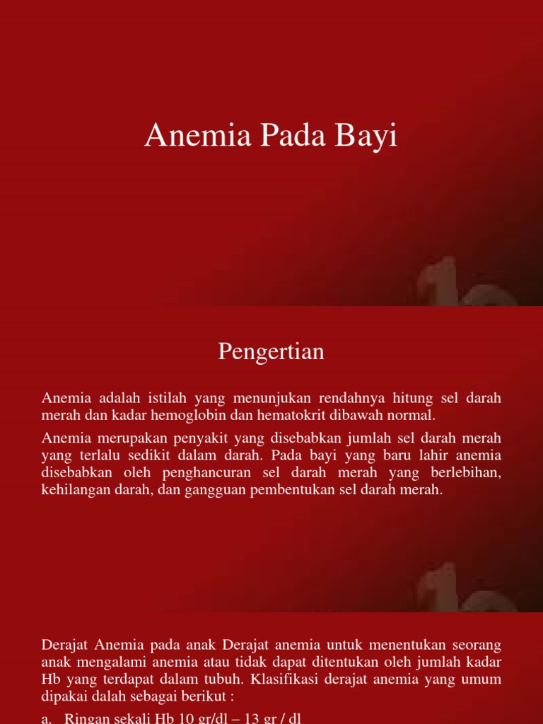 Anemia Pada Bayi | PDF