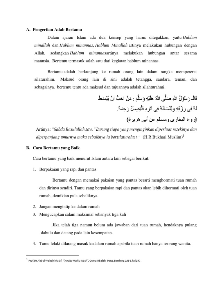 Adab Bertamu | PDF