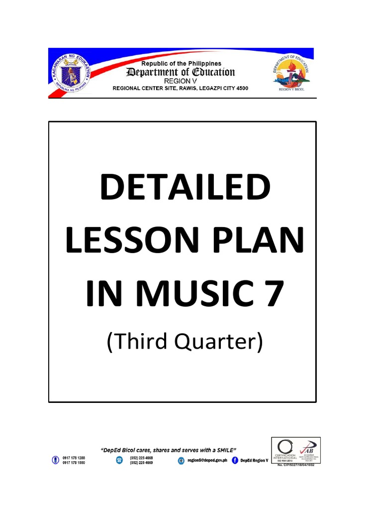 Grade 7 Music Lesson Plan: Mindanao | PDF | Musical Compositions ...
