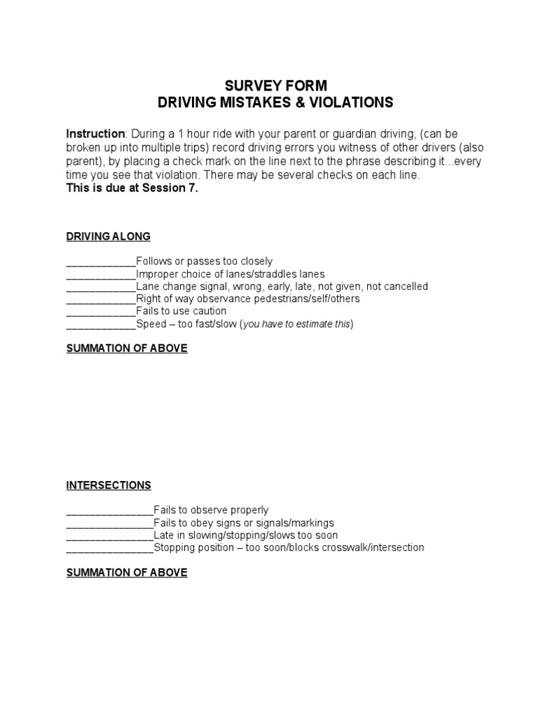 Traffic Survey With Parent | PDF