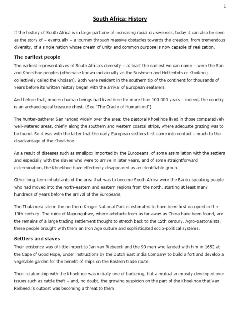 South Africa History | PDF | Apartheid | Nelson Mandela