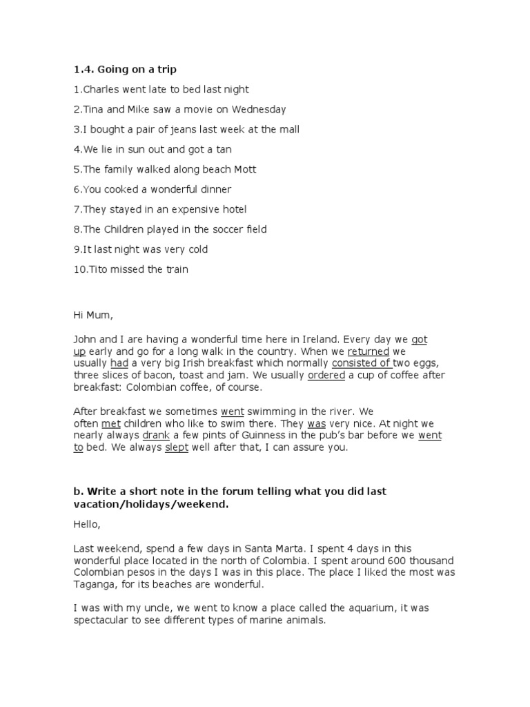 1.4. Going On A Trip | PDF | Weather | Nature