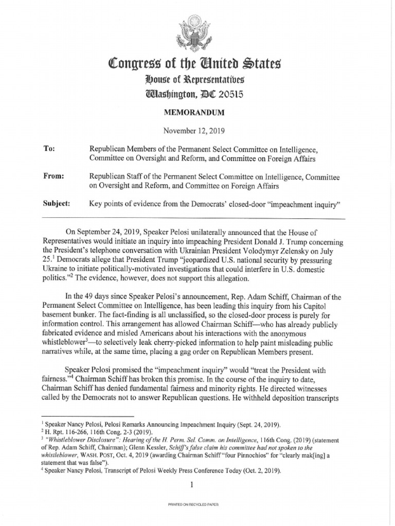 Republican Memo | PDF