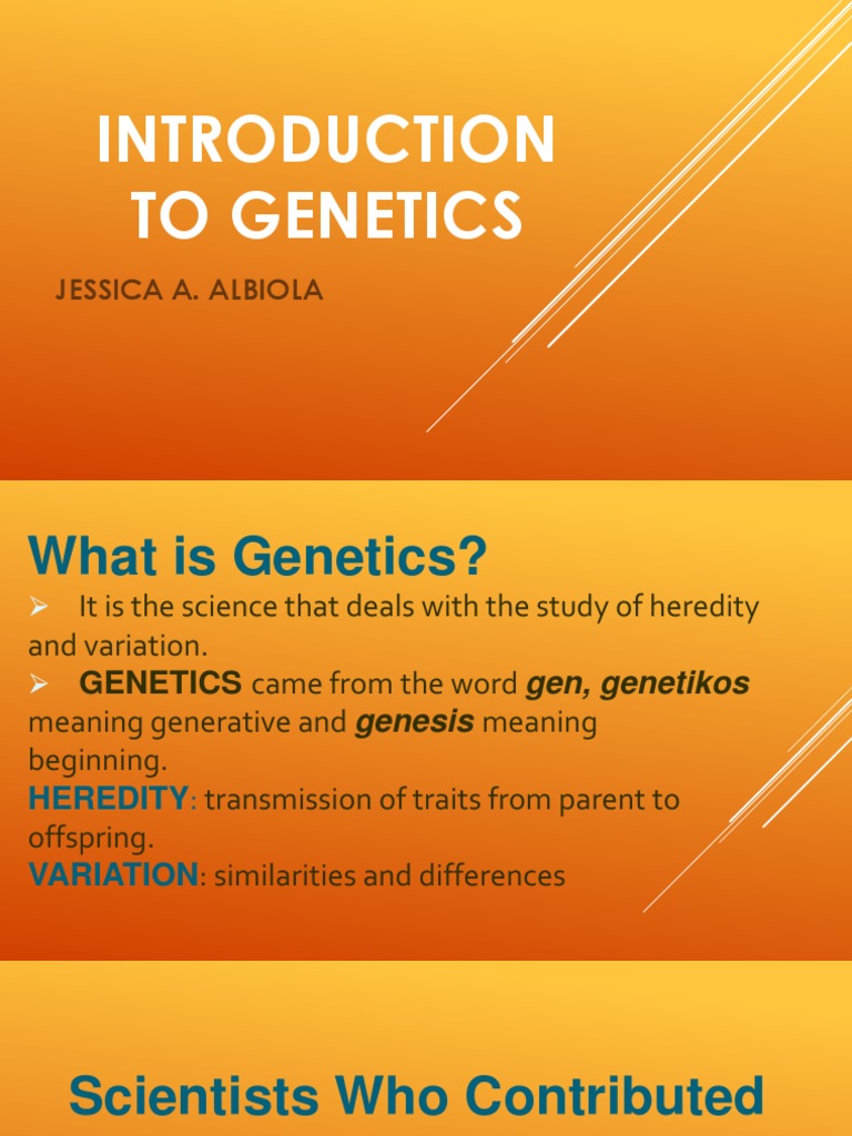 Introduction To Genetics | PDF | Heredity | Genetics
