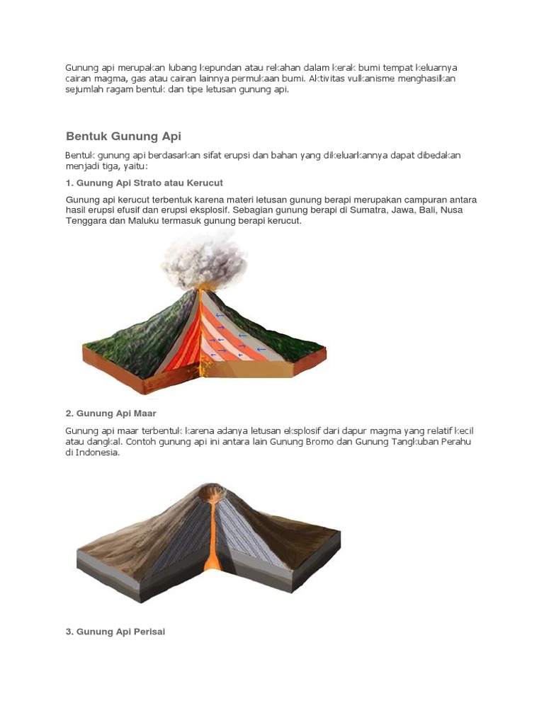 Bentuk Gunung API | PDF