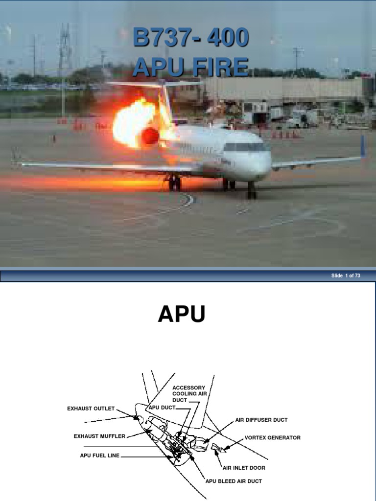 B737-400 Apu Fire: Slide 1 of 73 | Download Free PDF | Vehicle Parts ...