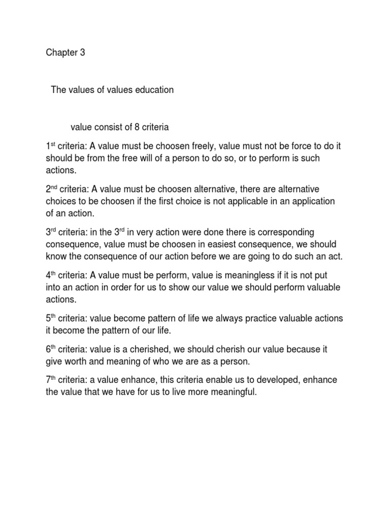 The Values of Values Education | PDF | Value (Ethics) | Truth
