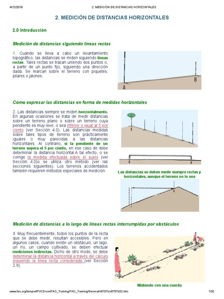Medición de Distancias Horizontales | PDF | Agrimensura | Longitud