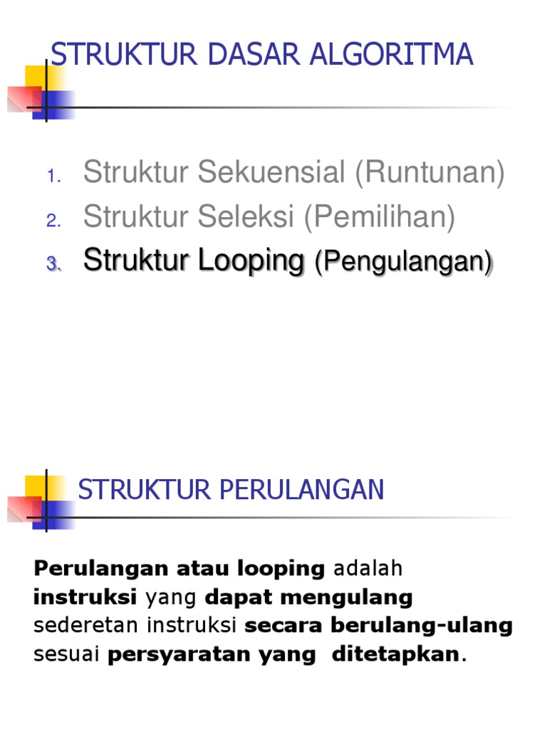 Struktur Dasar Algoritma Perulangan Pdf