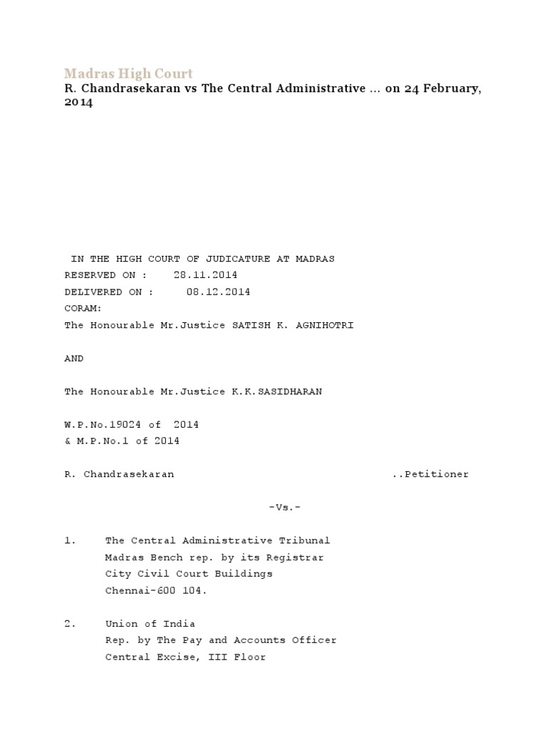 Macp Case | PDF | Writ | Government Of India