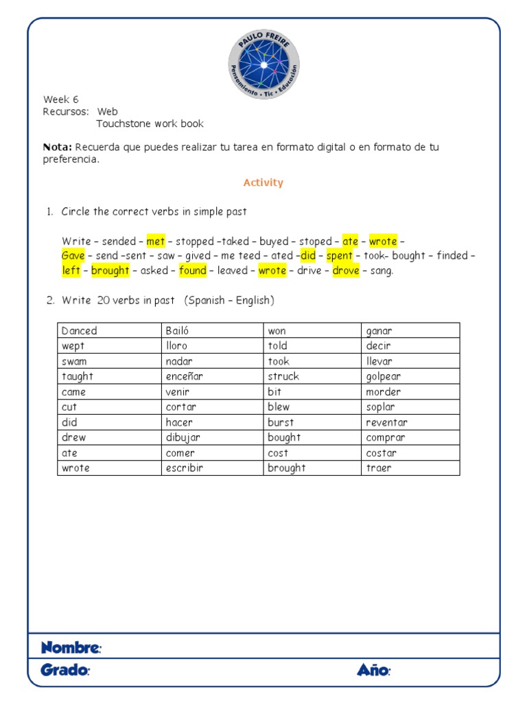 Actividad Semana 6 Grado Sexto | PDF | Charles Darwin | Linguistics