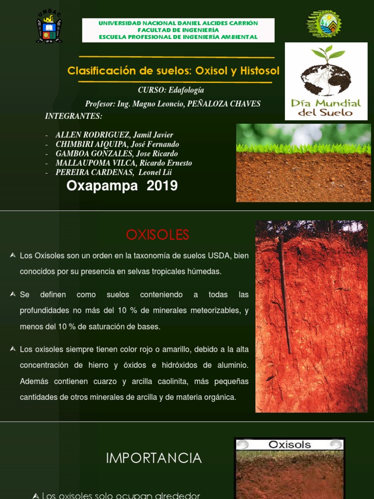 Oxisol e Histosol | PDF | Suelo | Química