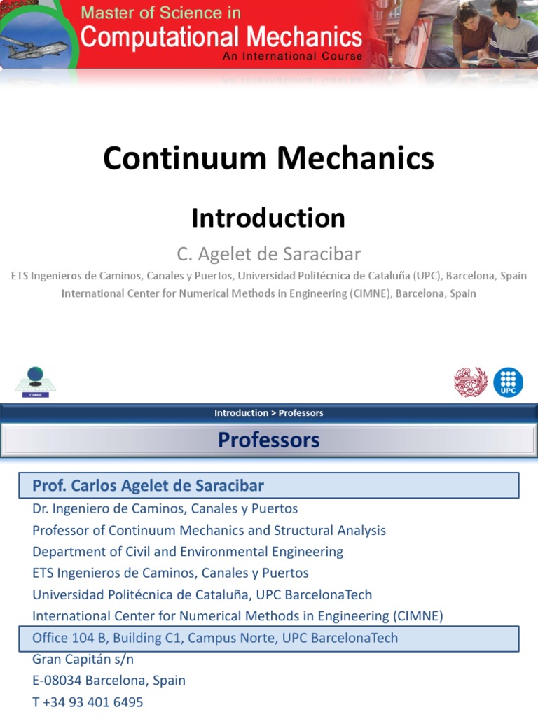 Continuum Mechanics Course Overview | PDF | Tensor | Vector Space