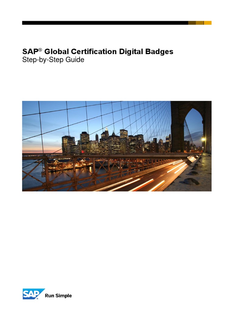 SAP Global Certification Digital Badges: Step-by-Step Guide | PDF ...