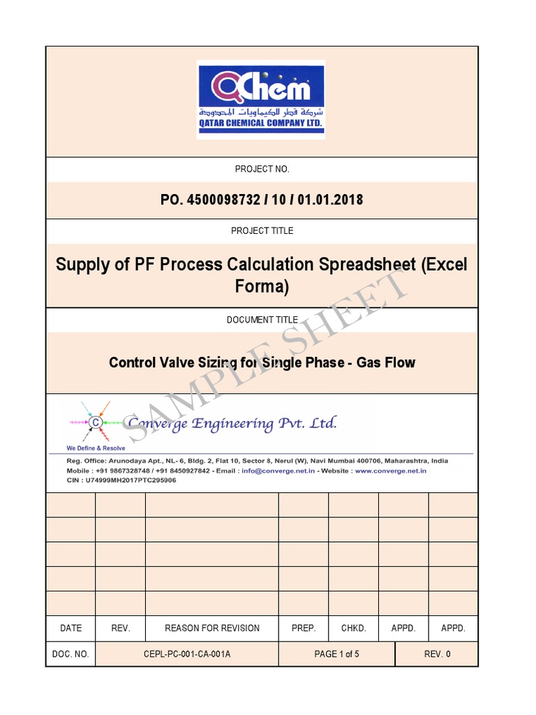 Control Valve Sizing PDF | PDF | Valve | Pressure