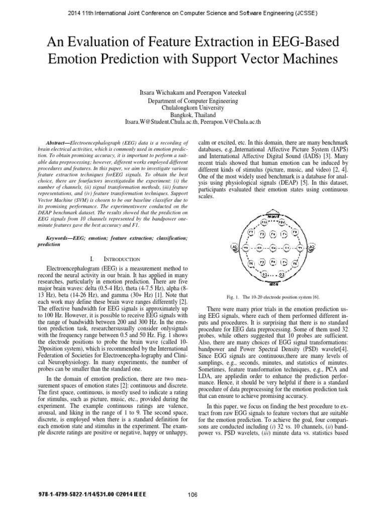 An Evaluation of Feature Extraction in EEG-based Emotion Prediction ...